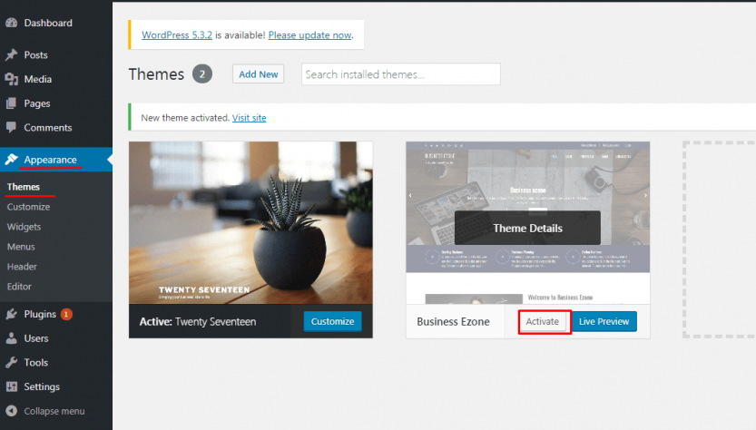 How to Install & Activate Bakery Shop Pro WordPress Theme? - Prosys Themes Documentations